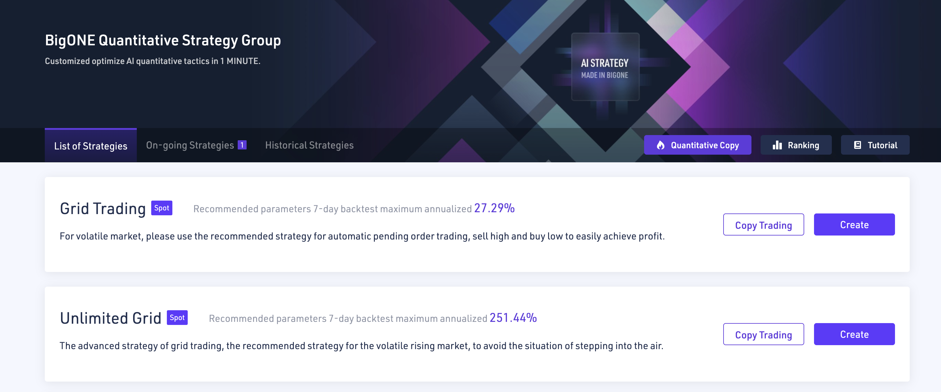 BigONE Unlimited Grid Tutorial - Web Version – BigONE
